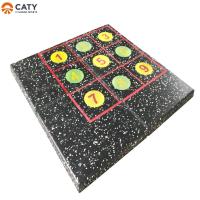 China EPDM Rubber Gym Flooring Tiles 500x500mm - 15mm to 40mm Thickness Options for Indoor Fitness Facilities for sale