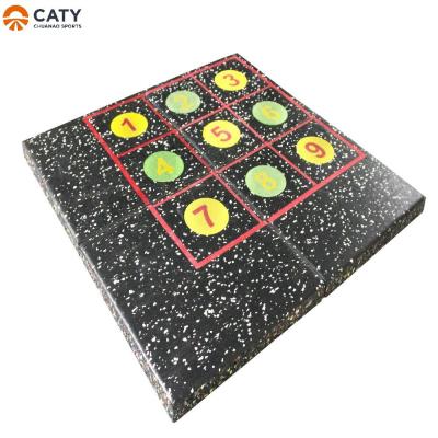 China EPDM Rubber Gym Flooring Tiles 500x500mm - 15mm to 40mm Thickness Options for Indoor Fitness Facilities for sale