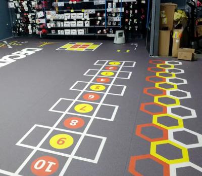 China Heavy Duty Gym Fitness Rubber Flooring Mat Durable SBR With Logo for sale