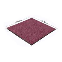 China 20mm Thick Wear-Resistant Rubber Flooring Tiles 500x500mm for Gym and Fitness Centers for sale