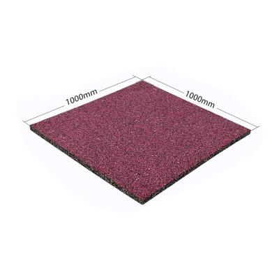 China 20mm Thick Wear-Resistant Rubber Flooring Tiles 500x500mm for Gym and Fitness Centers for sale