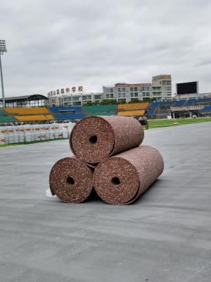 China WA Certified Seamless Semi-Prefabricated Rubber Sports Flooring 10mm 8mm Thickness 1.22m x 15m Panels for sale