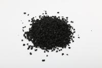 China Black SBR Rubber Granules 0.5-2mm for Artificial Turf Infill - Recycled Tire Material in 25kg Bags for sale