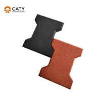China Non Slip Interlocking Rubber Pavers 200x160mm with 10-50mm Thickness Options for Stable Footpaths and Playgrounds for sale