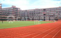 China Stadium Synthetic Rubber Track Waterproof , Durable Track And Field Rubber Runway for sale