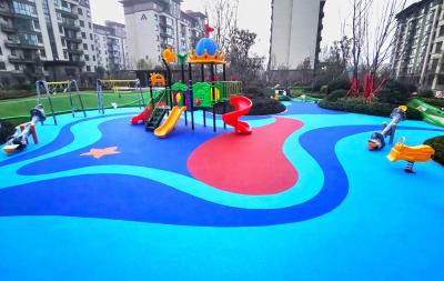 China Anti-Slip EPDM Playground Rubber Floor 4mm-50mm Thickness UV Resistant Custom Colors Safety Surface for sale