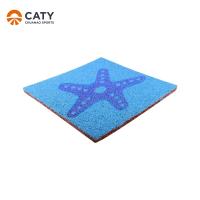 China Blue Safety Playground Rubber Tiles 4-50mm Thickness with UV Resistance for Children Play Areas for sale