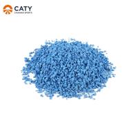 China Blue EPDM Rubber Granules 0.5-5mm Size Range with 10-30% Polymer Content for Playgrounds and Sports Surfaces for sale
