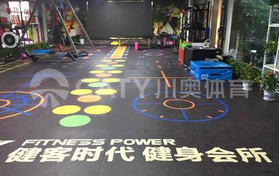 China Functional Targeting Training color stable Antibacterial Rubber Workout Flooring Mats Nontoxic Wear Resistant for sale