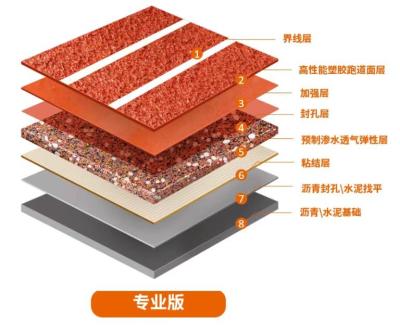 China Seamless ESP Prefabricated WA Approved Running Track Sports Flooring Athletic Track for sale