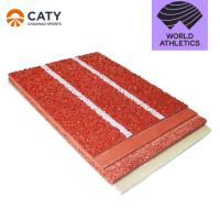 China 8-13mm Spray Coated Sandwich Athletic Rubber Running Track for Indoor Outdoor Sports Flooring for sale