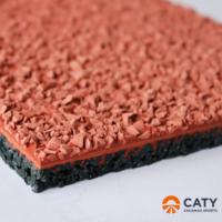 China IAAF Certified 400m Standard Spray Coated Sandwich Athletic Rubber Running Track Material - 30,000 sqm Plant for sale