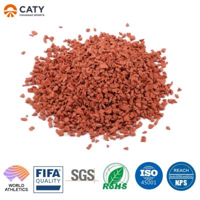 China IAAF UV-Resistant Rubber Athletic Track for Athletic Fields Stadiums Centers Complex By SBR EPDM Crumb Rubber Granules Materials for sale