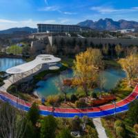 China Colorfast & Low-Maintenance Rubber Jogging Track Walkway By EPDM SBR Rubber Granules for sale