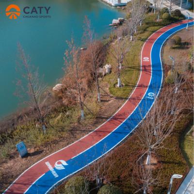 China Quick-install Prefabricated Rubber Jogging Track Prefabricated Running Track with Rubberized Track Surface for sale