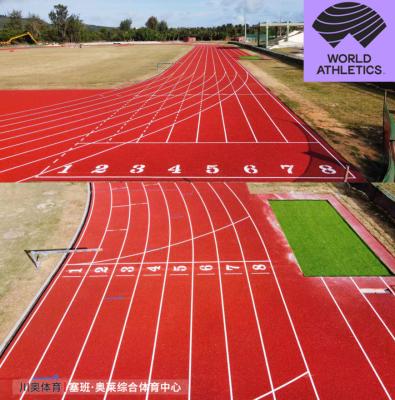China Iaaf Professional 400 Meters 8 Lanes Athletic Rubber Running Track Full PUR Mixed Casting for sale