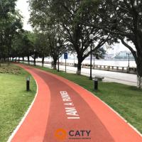 China Permeable Waterproof Rubber Jogging Track Waterproof Jogging Track Material EPDM Rubber Jogging Granules for sale