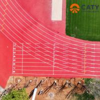 China Outdoor Sports Pre-made Athletic Running Track Installation Colored Rubber Granules for sale