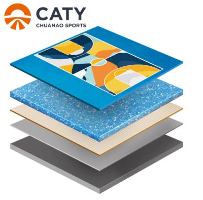 China Durable Semi-PreFabricated Multi-Sport Court, Seamless Non-Slip Surface for Schools and Communities for sale