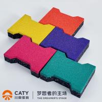 China Safety Certified Dog Bone Rubber Tiles, Heavy-Duty Interlocking Mat for Equestrian and Garden Pathways for sale