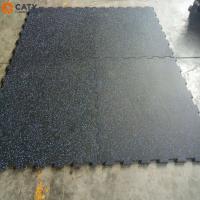 China 20mm Thickness Stable and Slip-Resistant Interlocking Rubber Tiles with Grille Design for Gym Use for sale