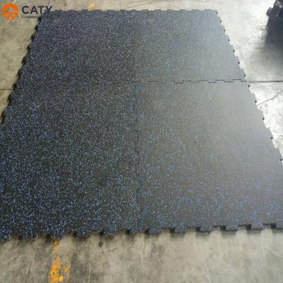China 20mm Thickness Stable and Slip-Resistant Interlocking Rubber Tiles with Grille Design for Gym Use for sale