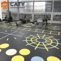 China Versatile Functional Gym Flooring System, Integrated with Shock-Absorbing, Weightlifting and Cardio Zones for sale