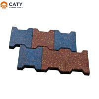 China High Performance H-Shape Rubber Tiles with Impact Protection for Walkway Flooring and Jockey Club for sale