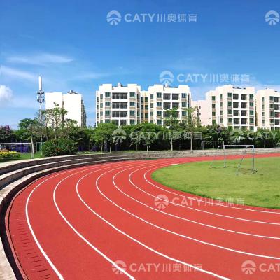China IAAF Certified Composite Running Track , Sandwich System for Professional Shock Absorption and Durability for sale