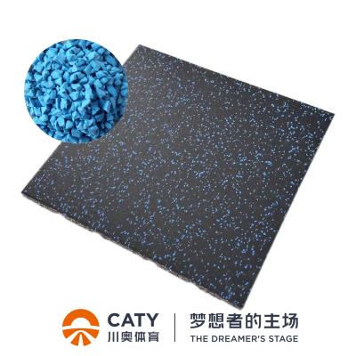 China Colorful Premium Rubber Tiles, Non-Toxic 30% EPDM Granules Mixed with 70% SBR Granules for Gym Flooring for sale