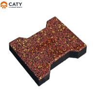 China Industrial H-Profile Rubber Tiles , Interlocking Heavy-Duty Flooring for Weightlifting Platforms and Factory Use for sale