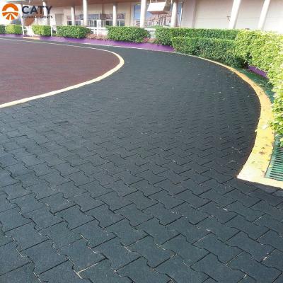 China Recycled Rubber Interlocking Rubber Pavers with Anti Slip Surface and 20-50mm Thickness for Outdoor Use for sale
