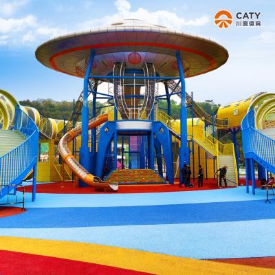 China Top Quality EPDM SBR Rubber Granules Rubberized Track Surface For Outdoor Play Area Playground Safety Flooring for sale
