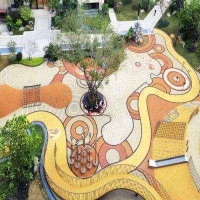 China High Density EPDM Flooring Binder Kids Play Area Recreational Playground Racetrack for sale
