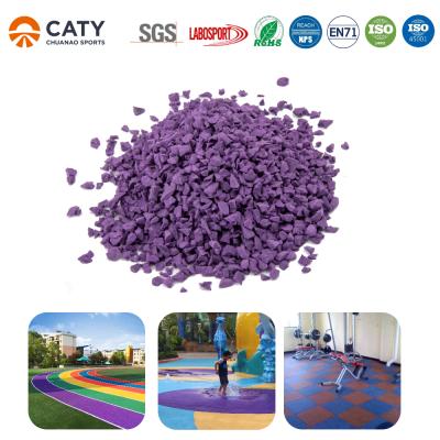 China Elastic and Durable Eco-Friendly EPDM Rubber Granules for Outdoor Children's Playground Kids Play Areas for sale