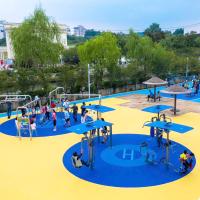 China Soft Fall EPDM Rubber Granules for Theme Parks Adventure Parks Trampoline Parks and Recreation Centers for sale
