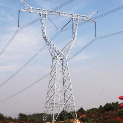 China High Strength Steel Power Tower Wind Resistant Electric Power Line Towers With Self Suspension Structure for sale