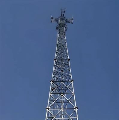 China Earthquake Resistant Communication Steel Tower Three Tube Tall Metal Tower Anti Corrosion for sale