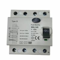 China 4 Pole RCCB Circuit Breaker 3 Phase 40A 10KA 30mA GB/T 22794 for sale