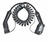 China 16A 32A Type 1 To Type 2 EV Cable TPU Spiral EV Charging Cable for sale