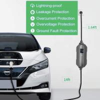 China 16A 1 Phase 3.6 KW Type 2 Schuko Adapter Portable Electric Car Charger With LCD for sale