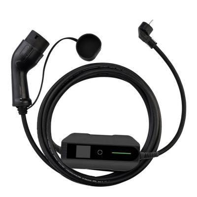 China Schuko Type 2 Portable EV Charger 16A 230V Car EV Charger LCD And Time Scheduled for sale