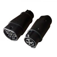 China EV Type 1 To Type 2 Converter 32 Amp J1772 Adapter 15*6*6cm for sale