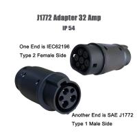 China 32A 7.2kW Type 1 To Type 2 EV Adapter Cable 32A IEC 62196-2 for sale