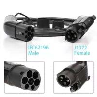 China EV Charger Adaptor 5M 1 Phase Type 1 To Type 2 EV Cable 32A 3kg for sale