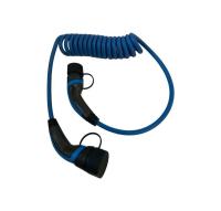 China Spiral 7kW Type 2 To Type 2 Charging Cable 32A 250V 1 Phase for sale