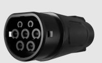 China IEC62196 10-32A 250V Type 1 AC Male To Type 2 AC Female EV Adapter Black for sale