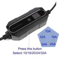 China 16A 32A Mode 2 AC EV Charger 7KW EVSE Electric Vehicle Car Charger Type 2 IEC62196 for sale