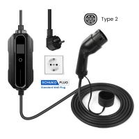 China 10A 16A EVSE Level 2 Type 2 Portable EV Charger Adjustable With Schuko for sale