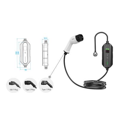 China Type 2 IEC 62752 EVSE Home Station EV Portable Charger 16A 3.6KW For Electric Car for sale
